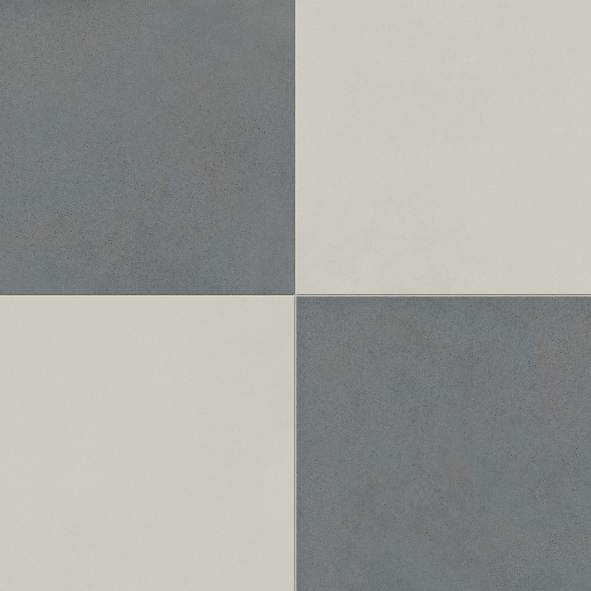 Palmer 24x24 Checkerboard Matte Porcelain Tile in White and Ocean Blue