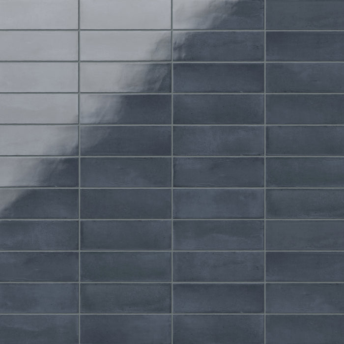 Natasha 2x6 Glossy Porcelain Tile in Denim