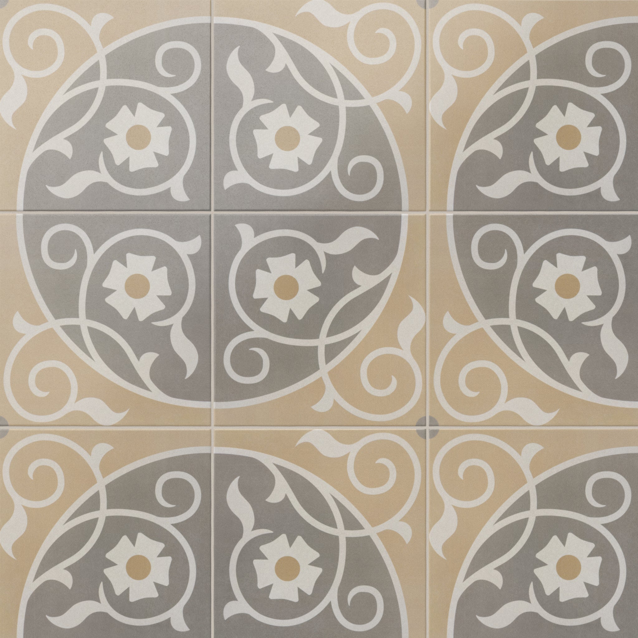 Brielle 8x8 Matte Porcelain Tile in Florian