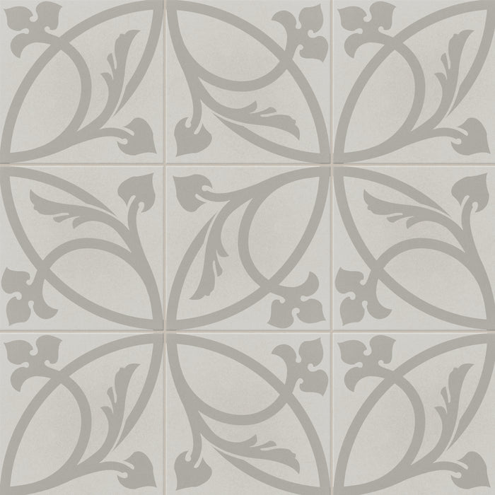 Brielle 8x8 Matte Porcelain Tile in Nouveau Fog