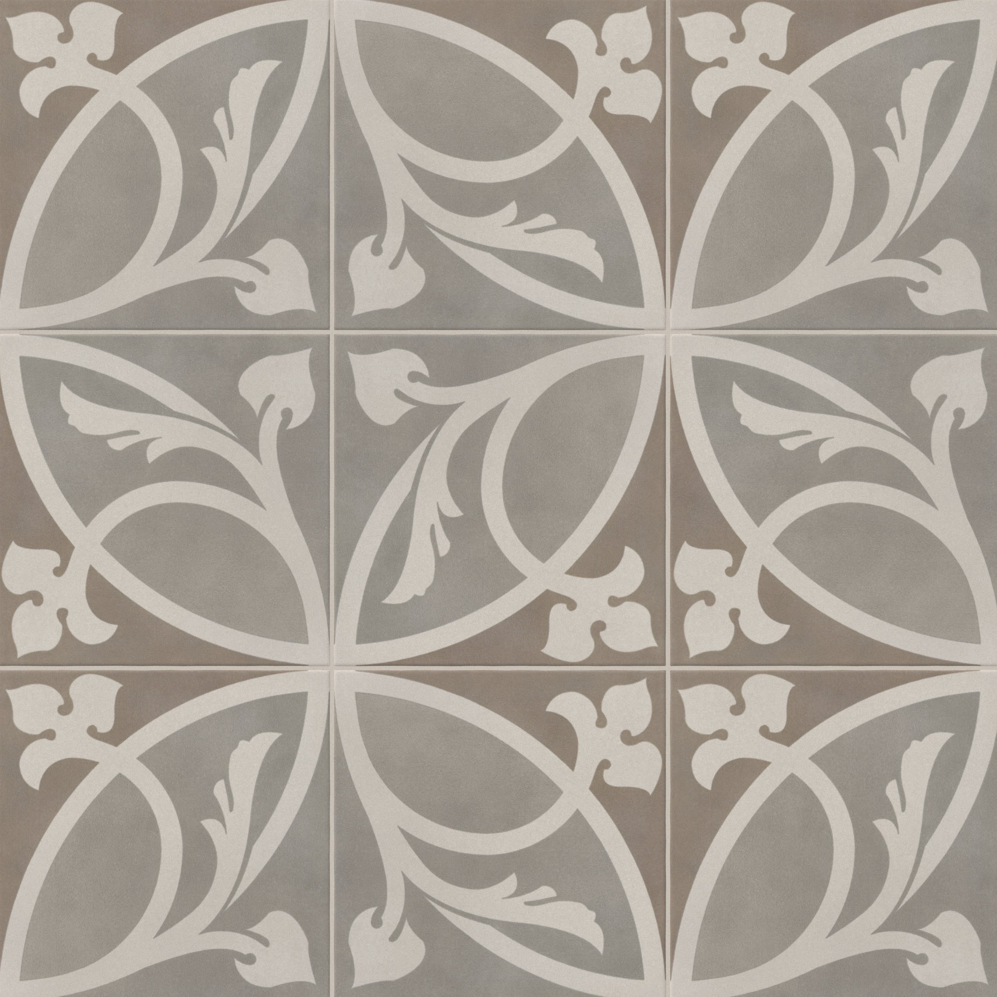 Brielle 8x8 Matte Porcelain Tile in Nouveau Stone