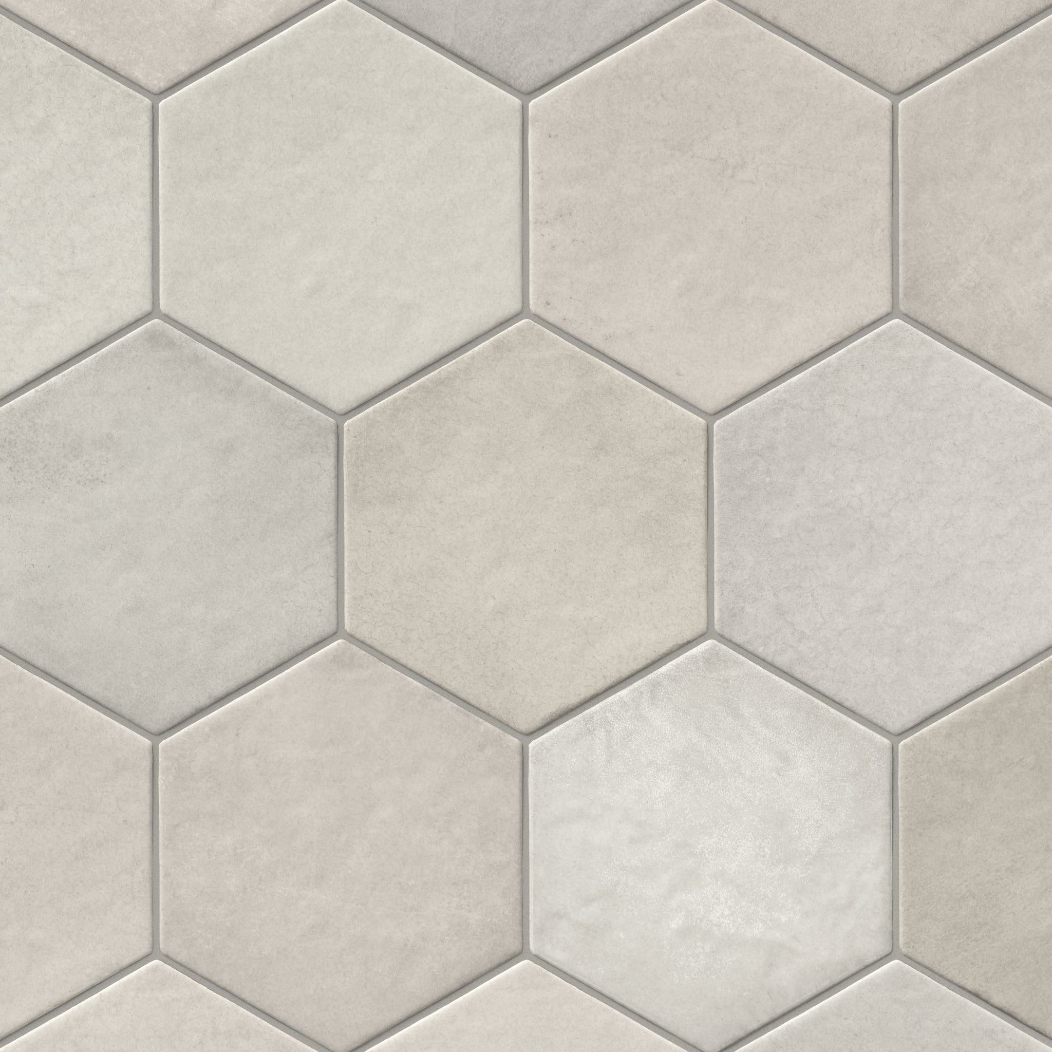 Juliet 7x8 Hexagon Matte Porcelain Tile in Pearl