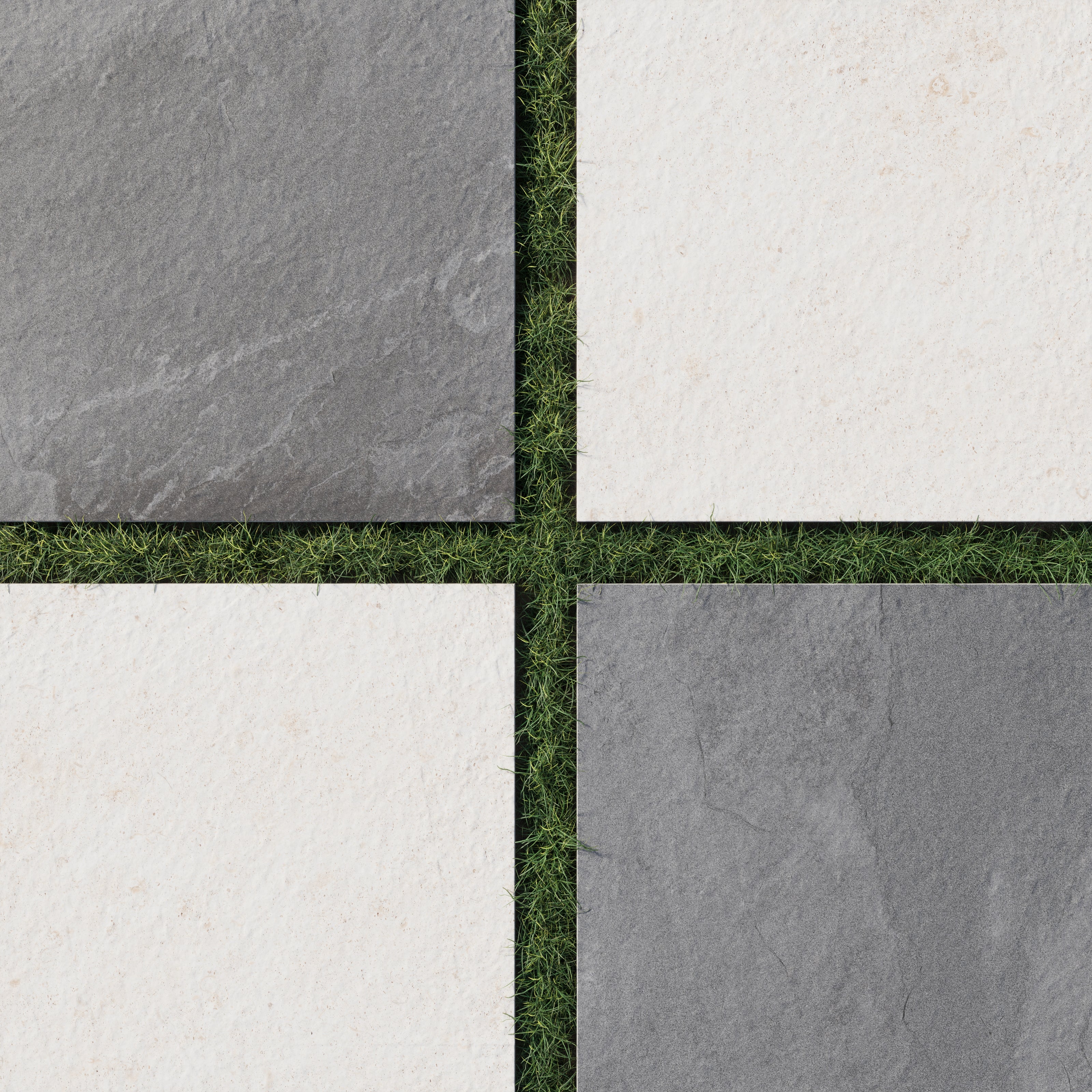 Bowden 24x24 Checkerboard Grip 2cm Porcelain Paver Tile in Graphite ...