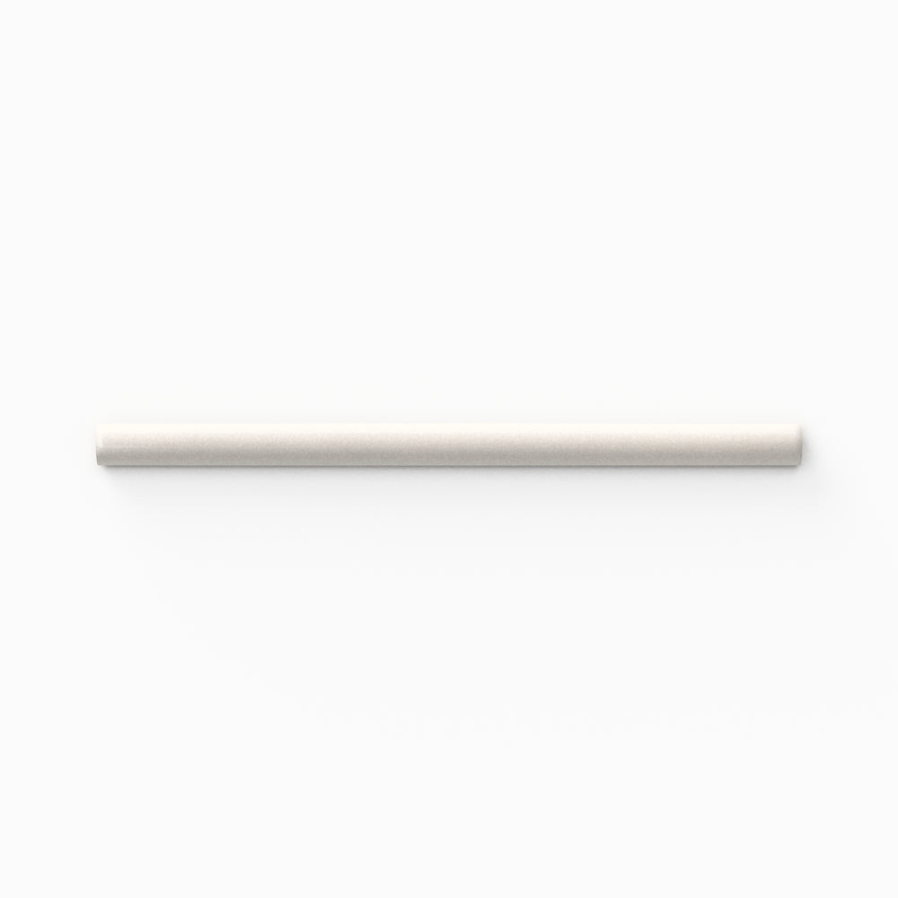Cleo 0.43x6.3 Glossy Ceramic Rounded Edge Tile in Cream