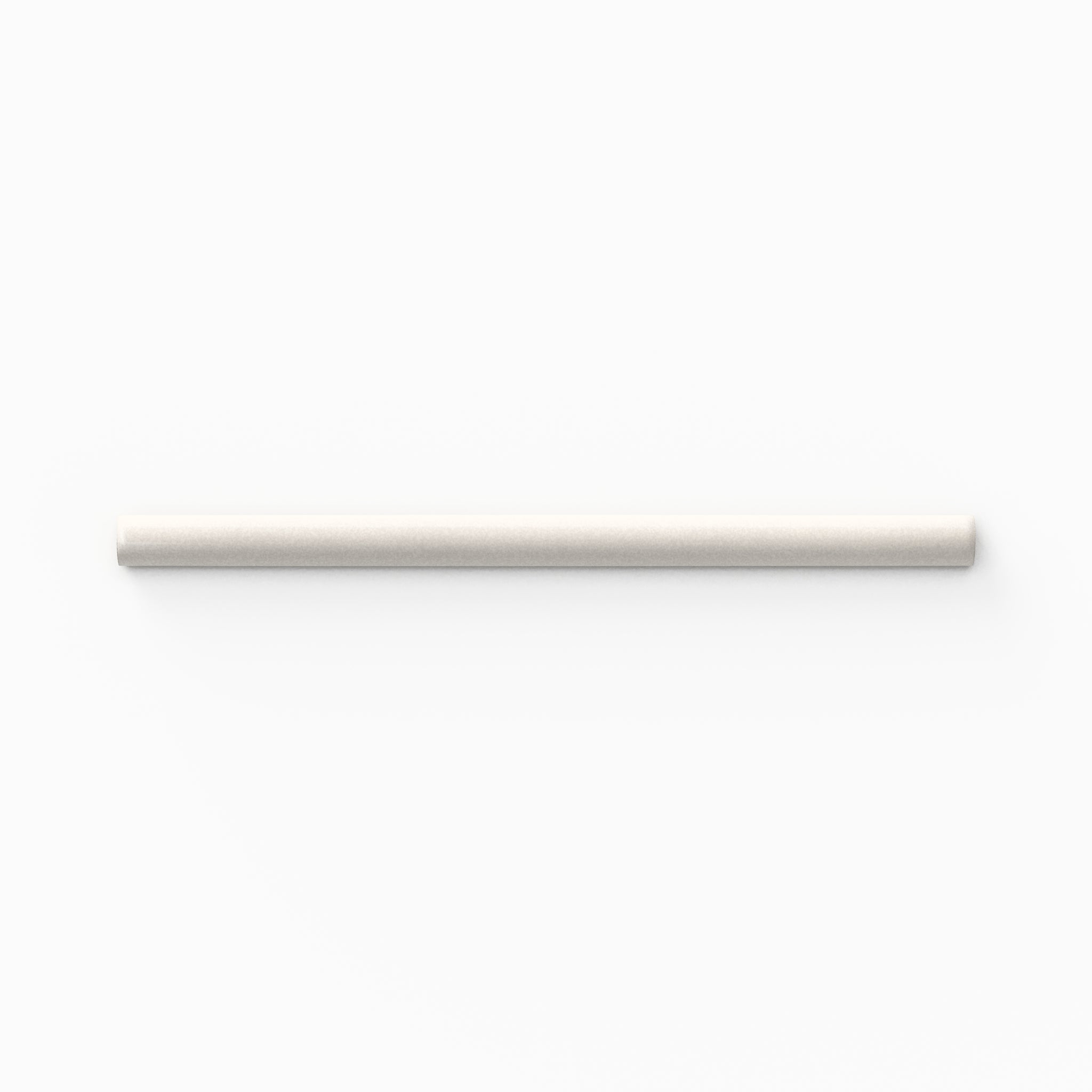 Cleo 0.43x6.3 Glossy Ceramic Rounded Edge Tile in Cream
