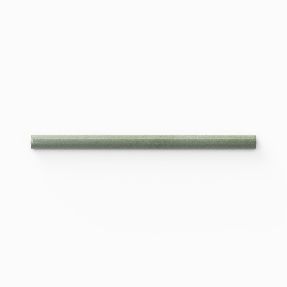 Cleo 0.43x6.3 Glossy Ceramic Rounded Edge Tile in Sage