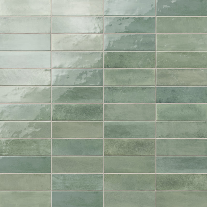 Cleo 2x6 Glossy Ceramic Tile in Sage