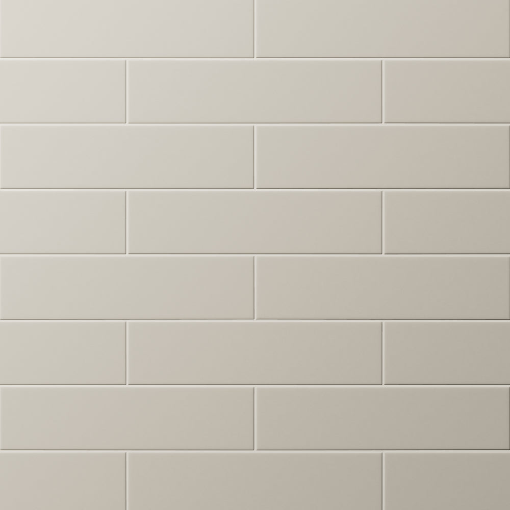 Merrick 3x11 Matte Porcelain Tile in Grunge Greige