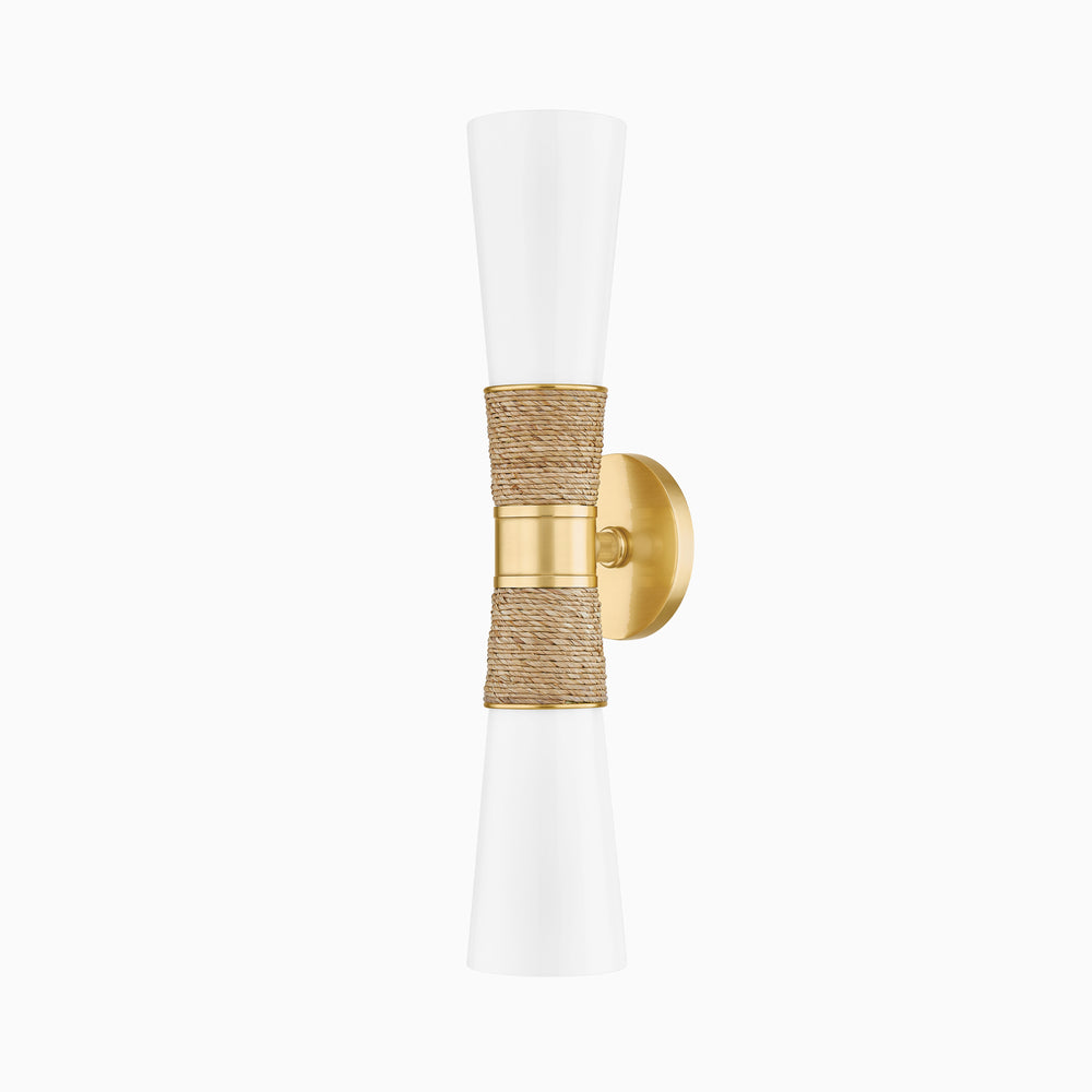 Posey Wall Sconce in Aged Brass