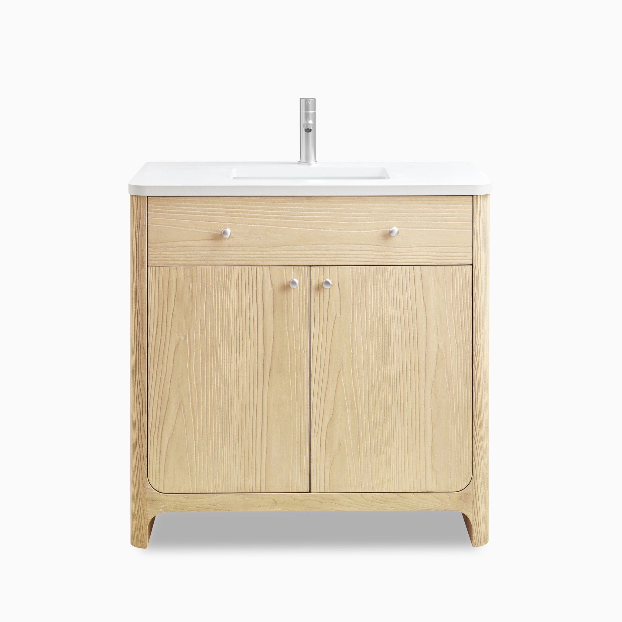 Colton 36" Single Vanity in Coastal Driftwood with 3 cm White Zeus Qua