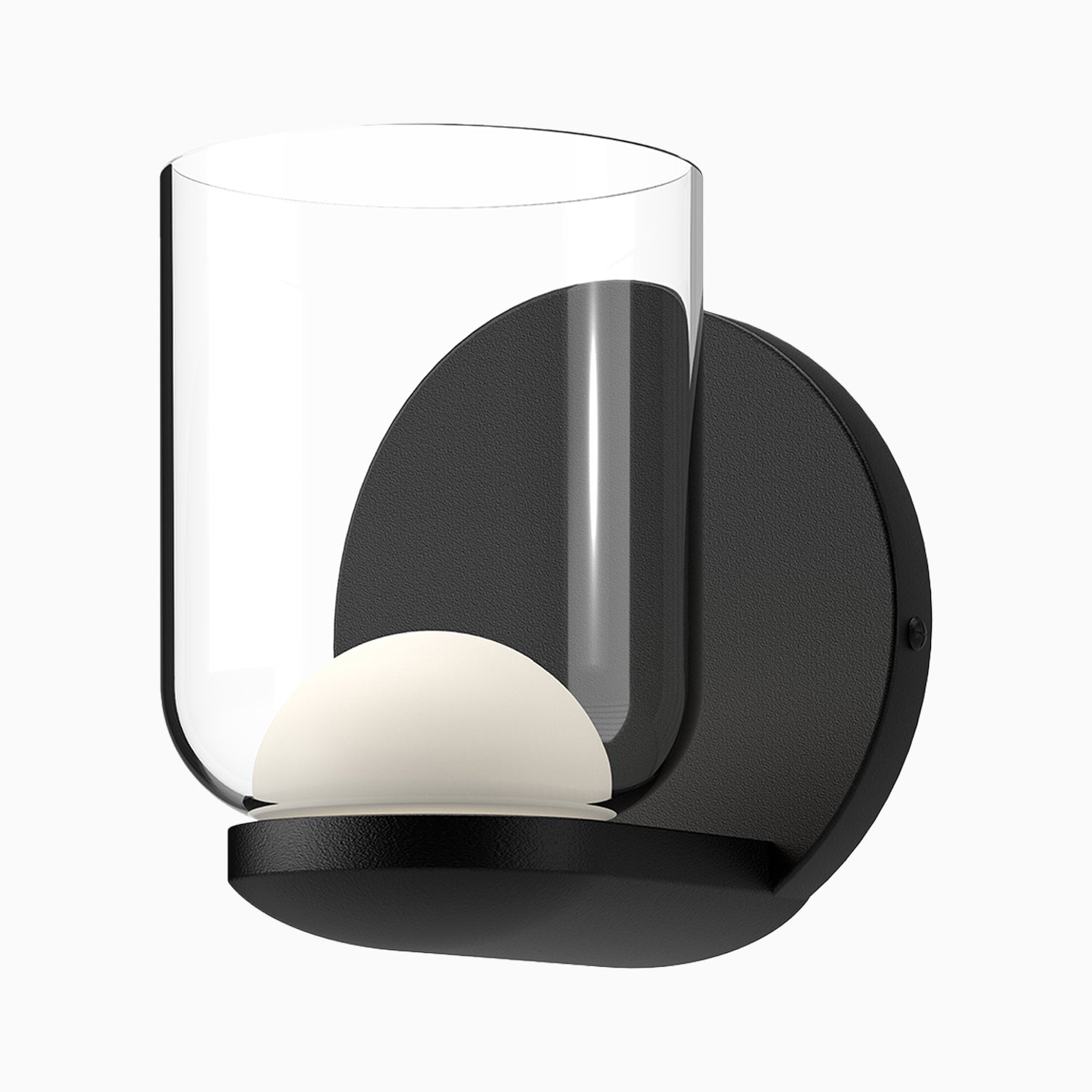 Blake 4" LED Wall Sconce in Black/Clear