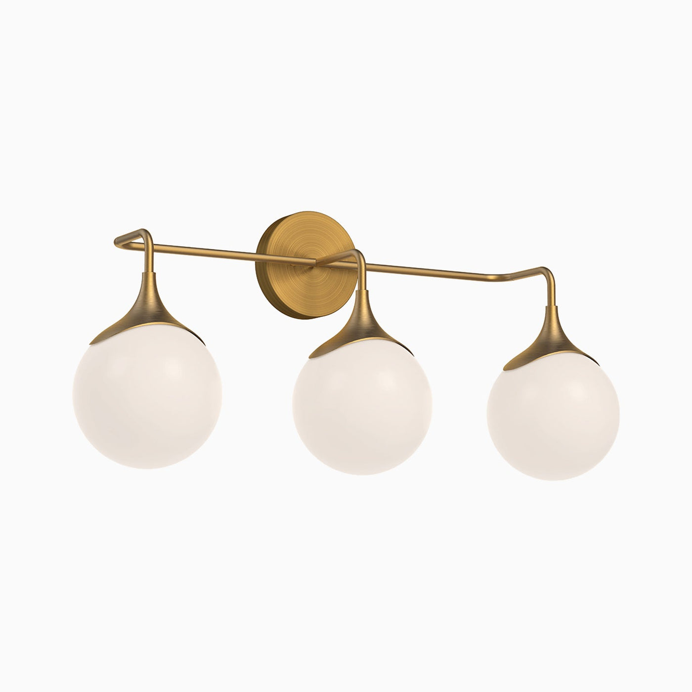 Sylvia 25" 3 Lights Vanity Light in Aged Gold/Opal Matte Glass