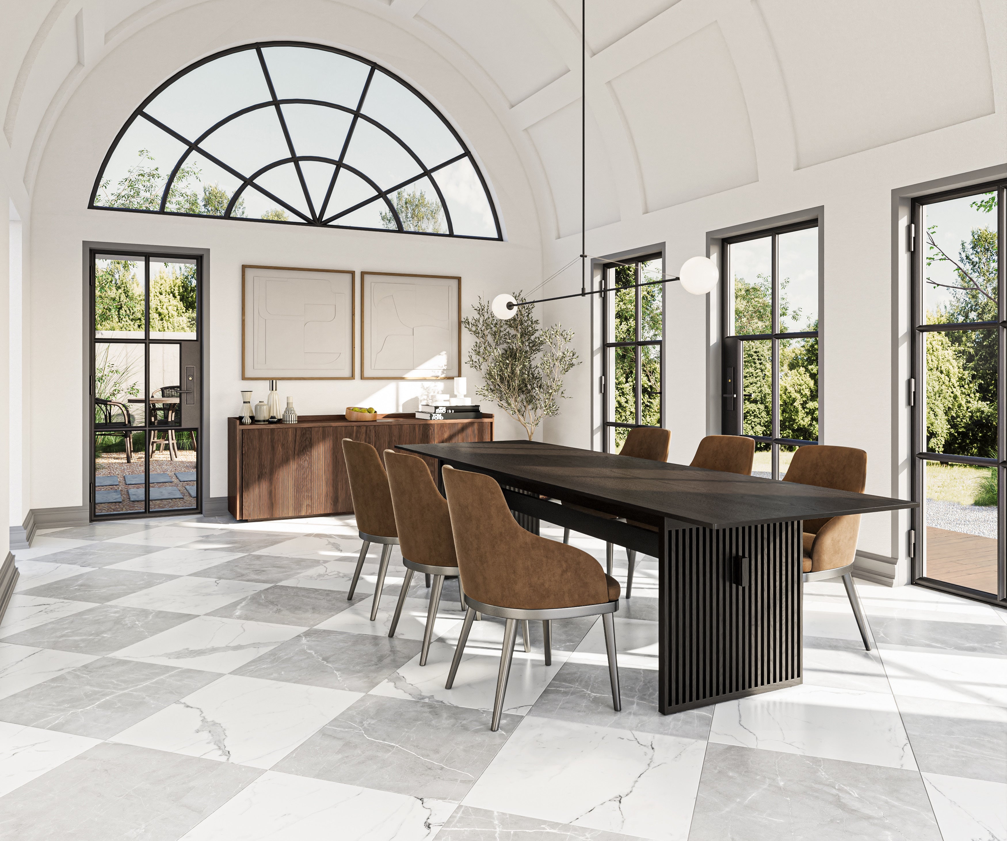 Leona 24x24 Matte Porcelain Tile in Amani Grey