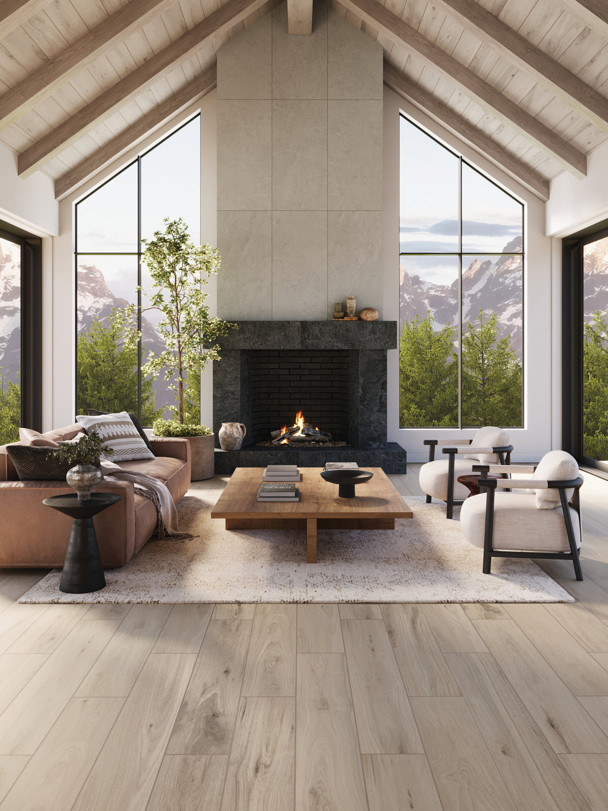 Preston 8x48 White Oak Porcelain Plank Tile | Timeless Wood-Grain Floor ...
