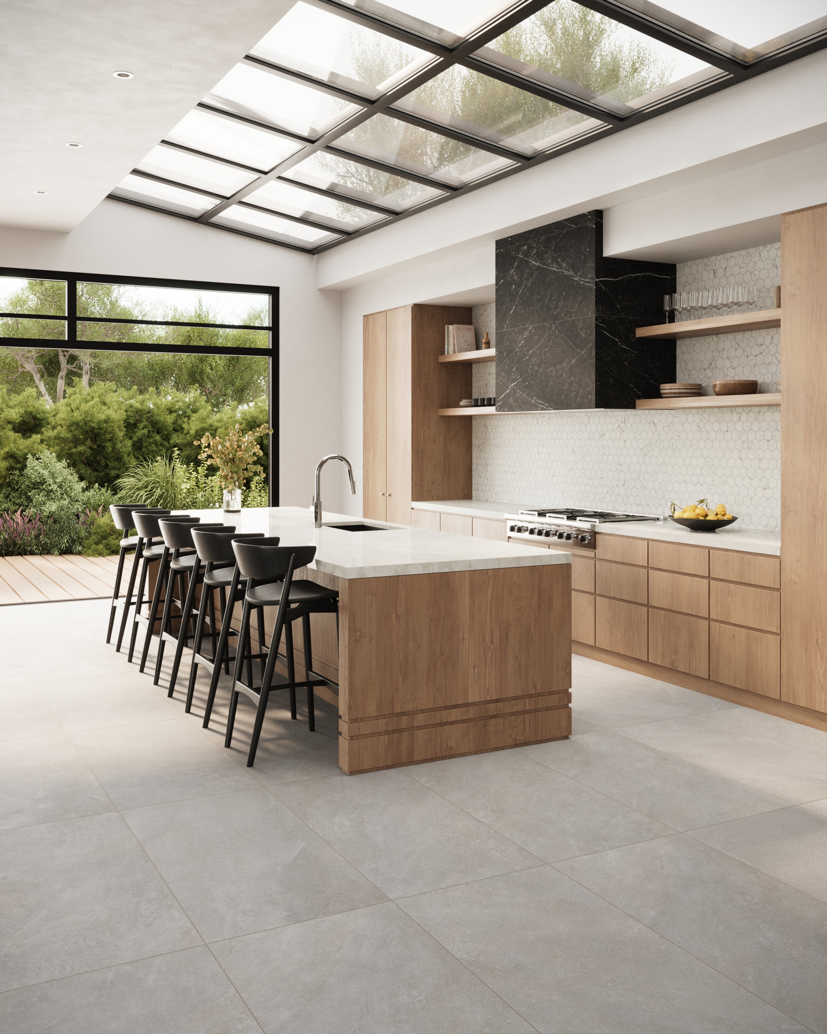 Shea 24x48 Matte Porcelain Tile in Stone