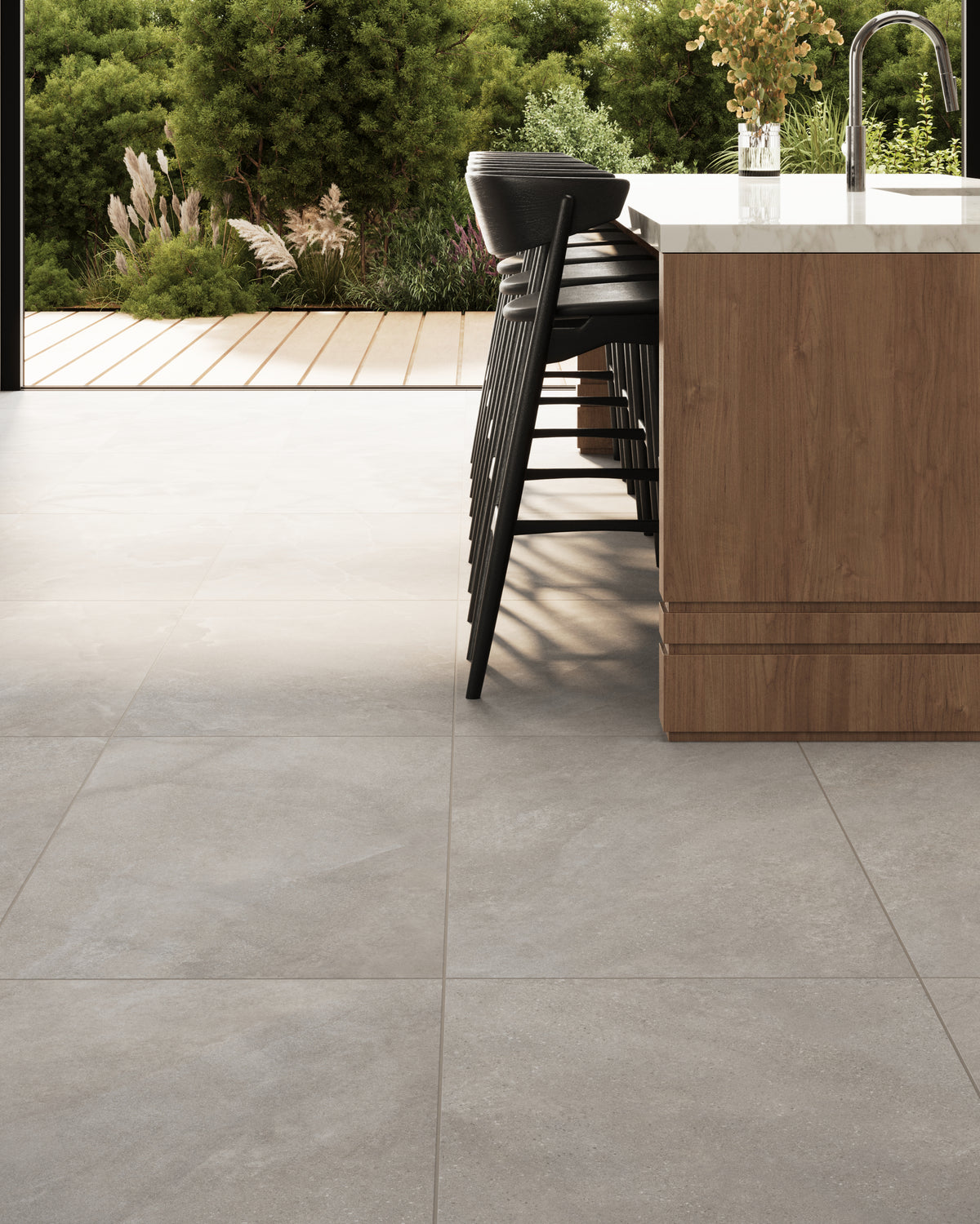 Shea 24x48 Matte Porcelain Tile in Stone