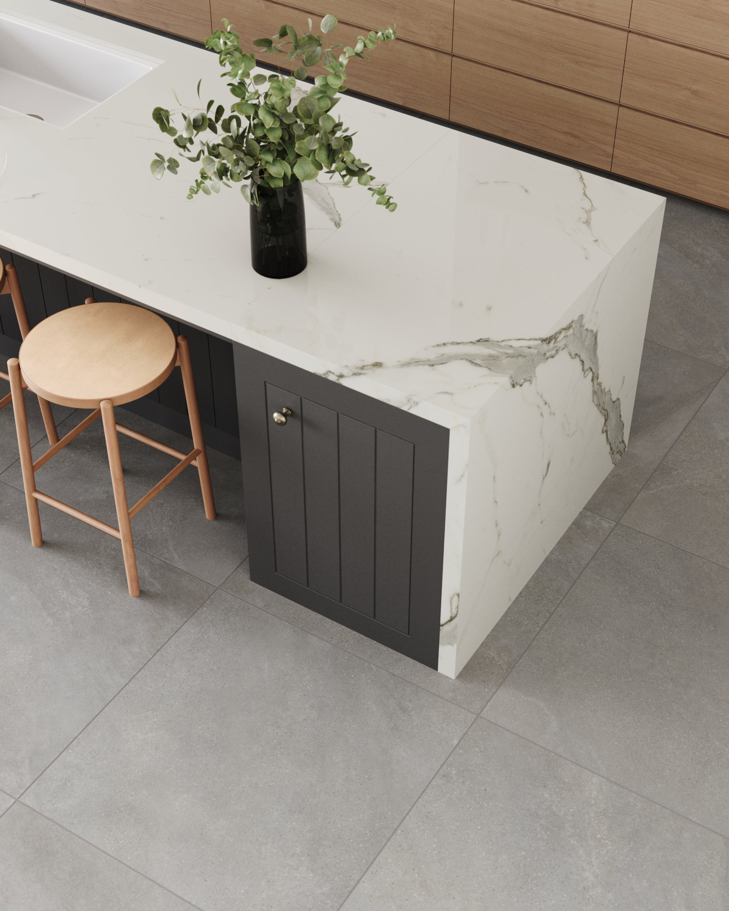 Shea 32x32 Matte Porcelain Tile in Stone