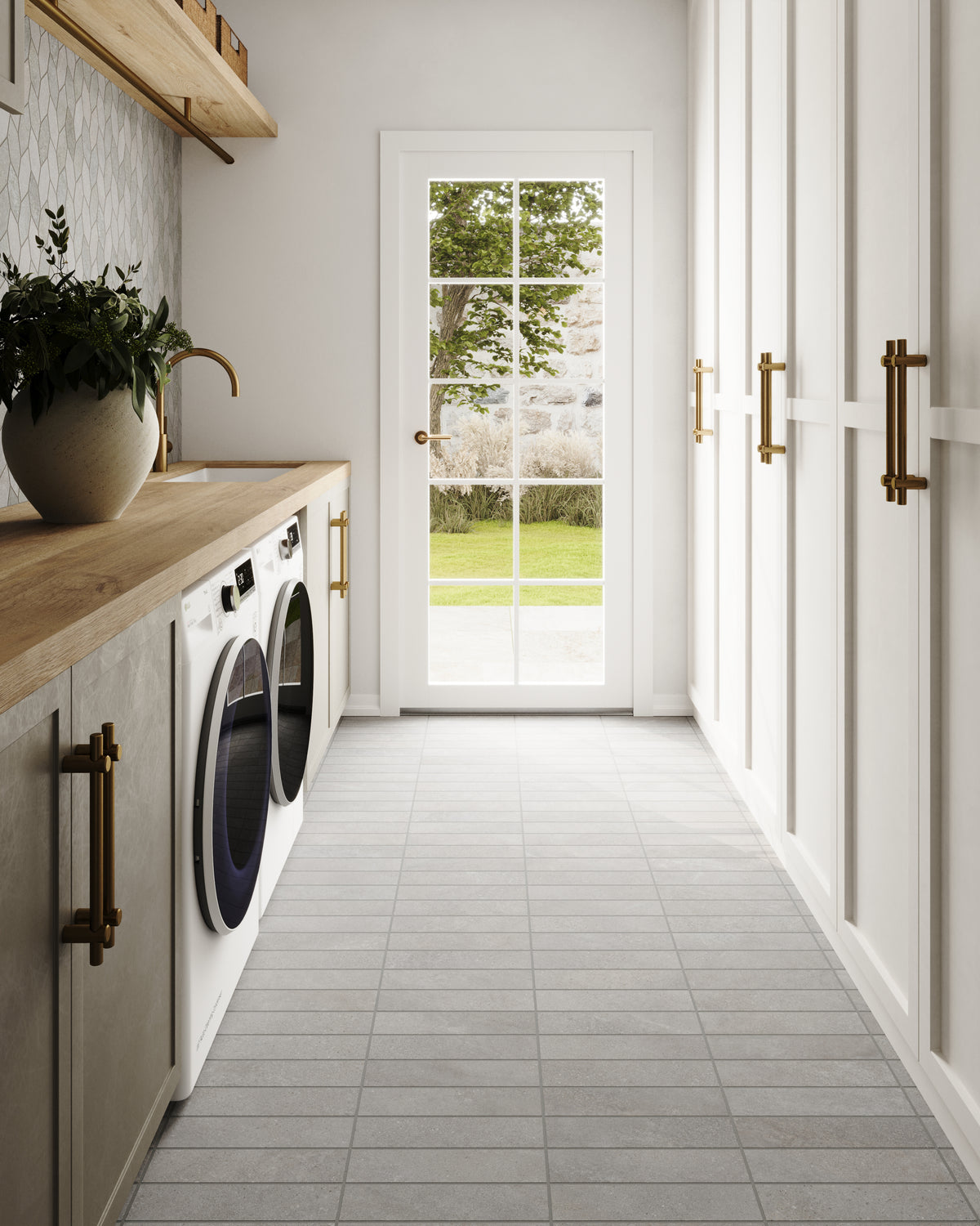 Shea 3x12 Matte Porcelain Tile in Stone