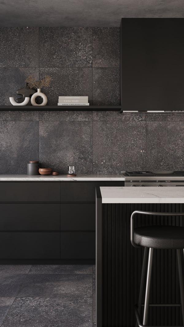 Sloane 12x24 Matte Porcelain Tile in Charcoal