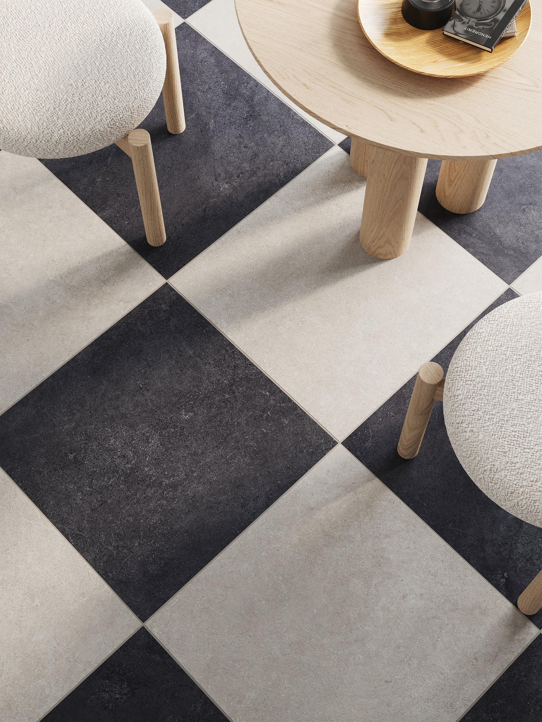Adeline 24x24 Matte Porcelain Tile in Midnight