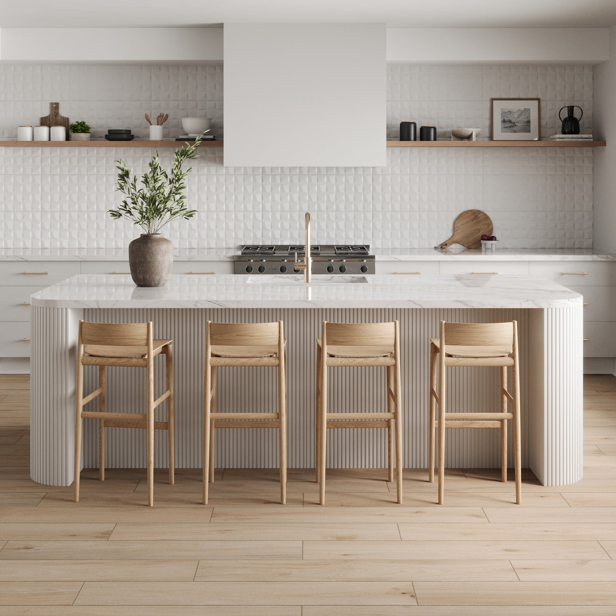 Zayne 12x36 Matte Ceramic Tile in Blocks