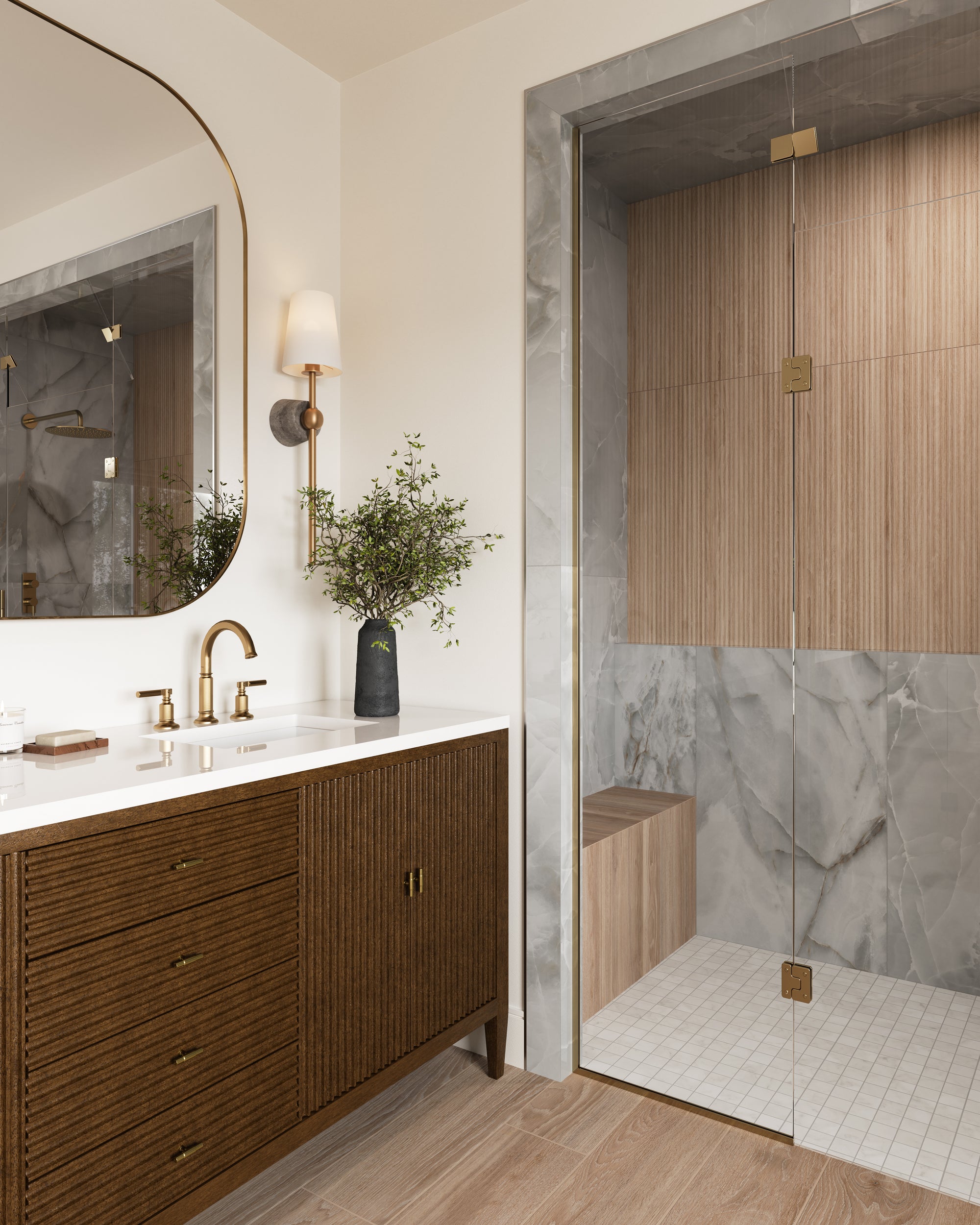 Jameson 12x36 Matte Ceramic Tile in Camel Deco