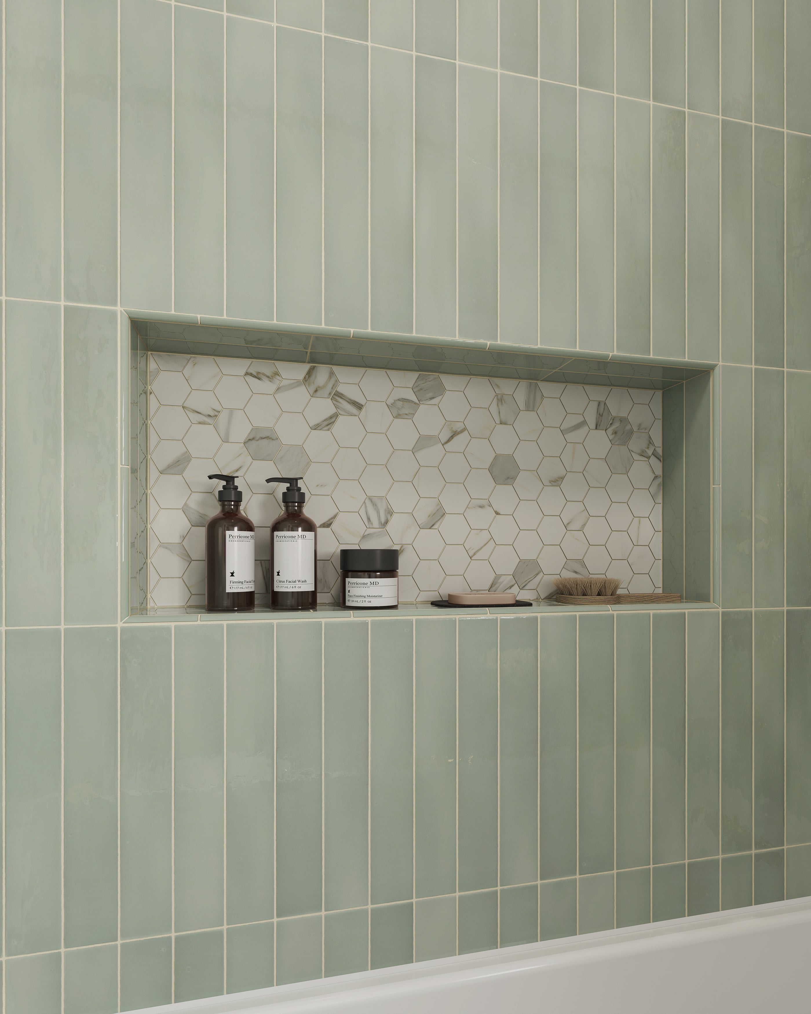 Maisie 2.5x16 Glossy Ceramic Tile in Pistachio