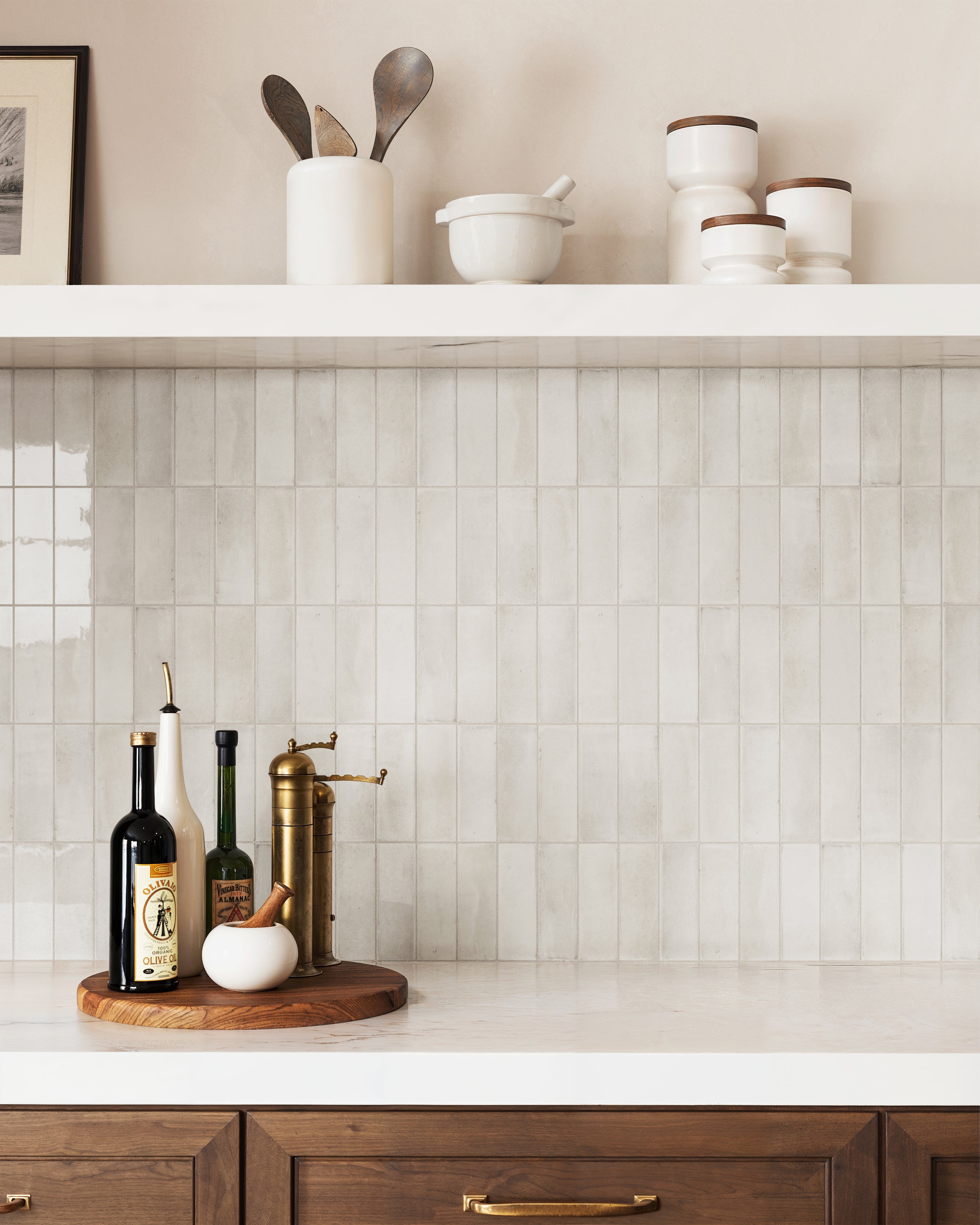 Natasha 2x6 Glossy Porcelain Tile in Oat