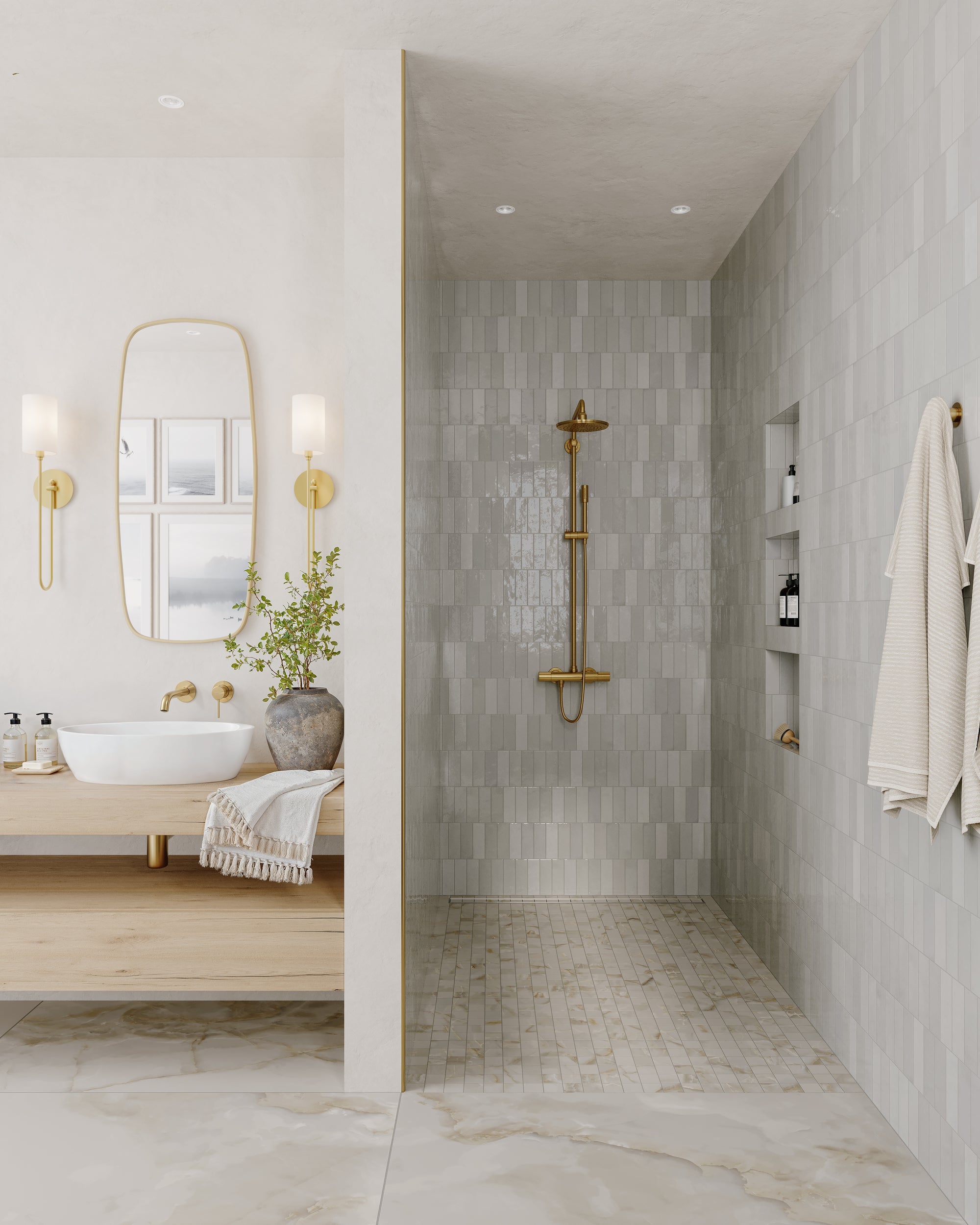 Astrid 24x48 Matte Porcelain Tile in Oyster
