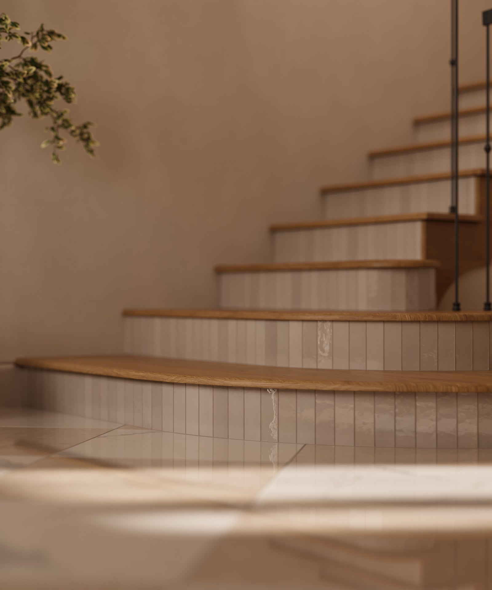 Cleo 2x6 Glossy Ceramic Tile in Cream