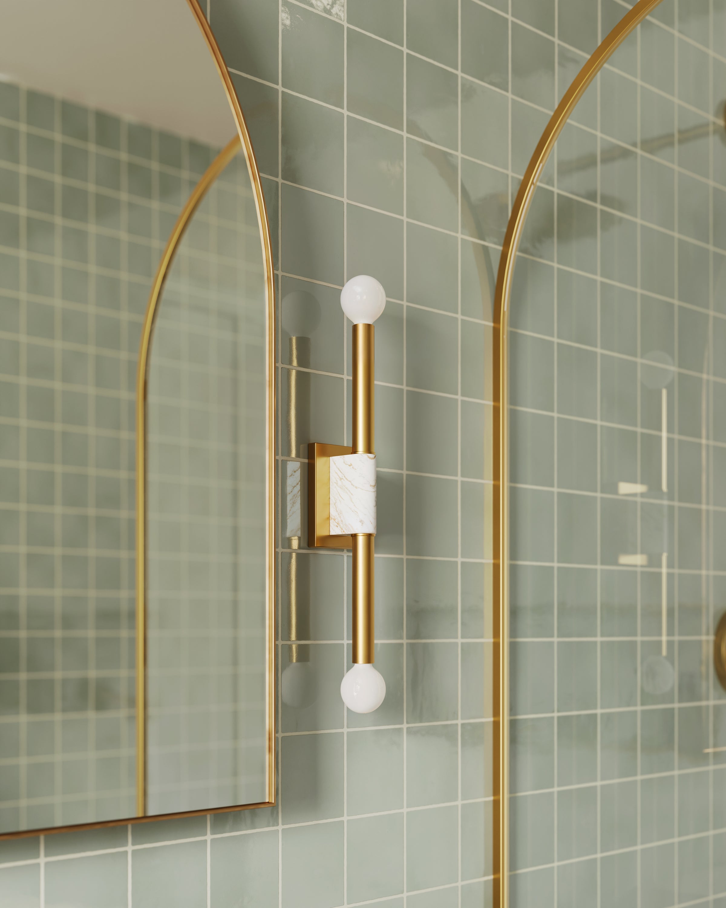 Larson Wall Sconce in Aged Brass