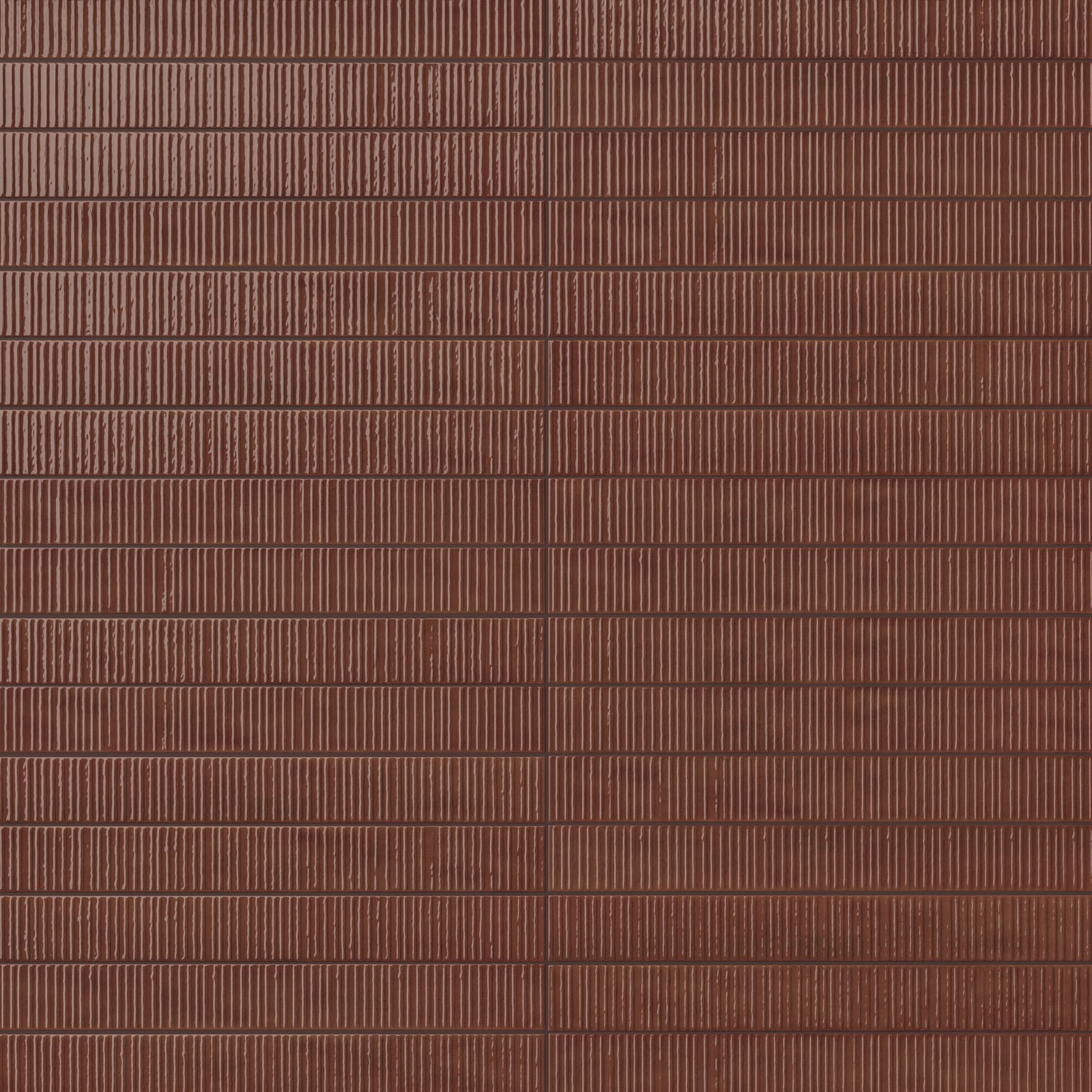 Remi 2x17 Glossy Ceramic Tile in Rust Deco