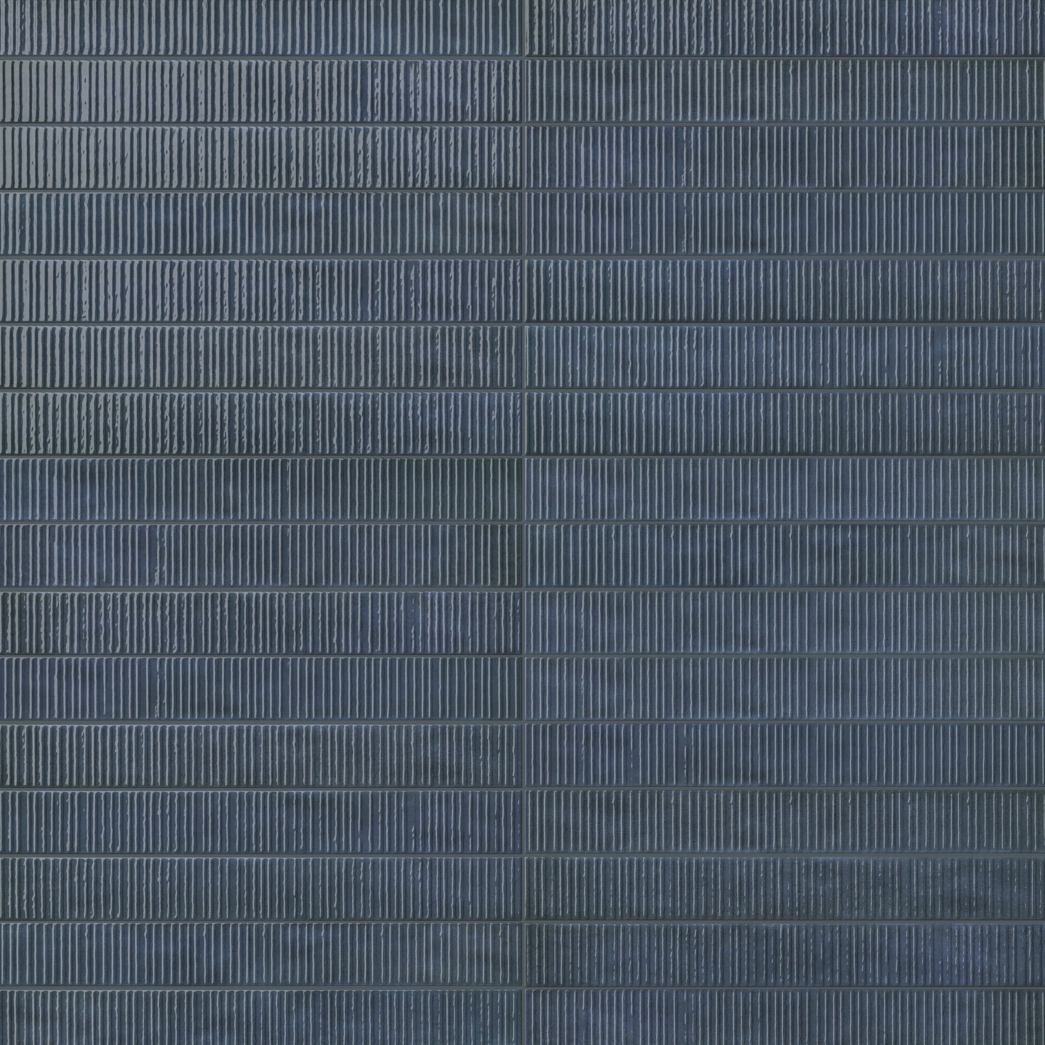 Remi 2x17 Glossy Ceramic Tile in Navy Deco