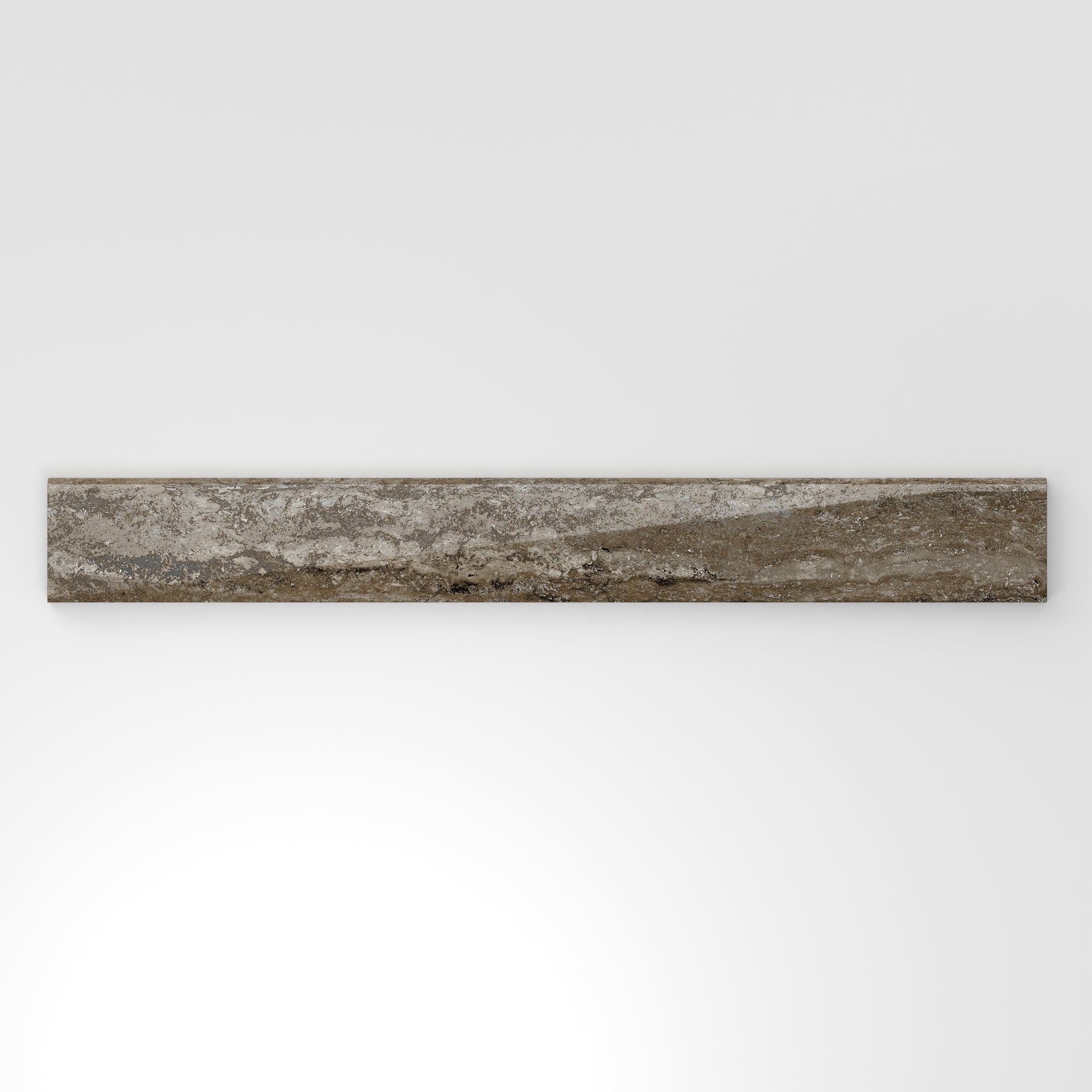 Marlow 3x24 Polished Porcelain Bullnose Tile in Titanium