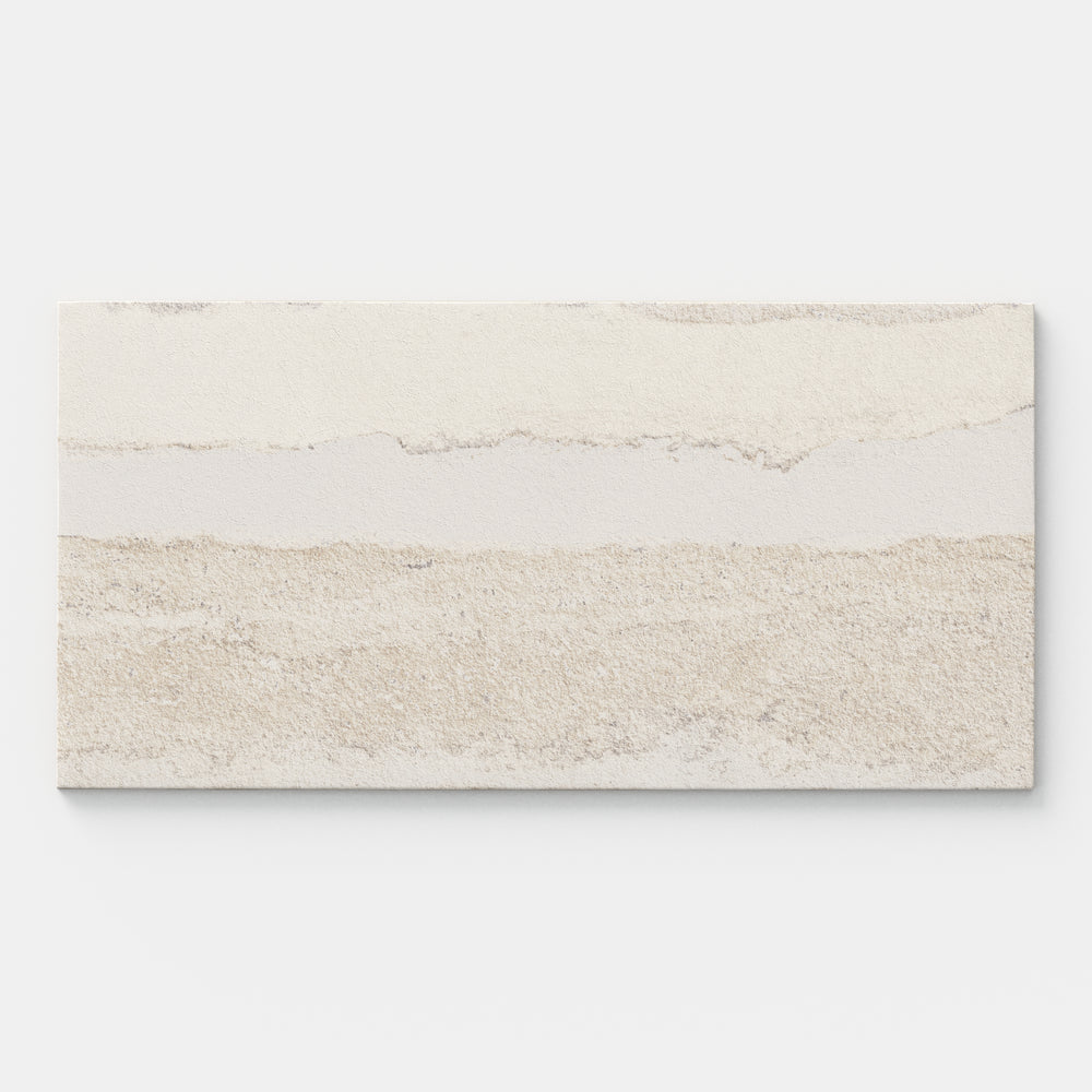 Vesper 12x24 Matte Porcelain Tile in Layered Sand