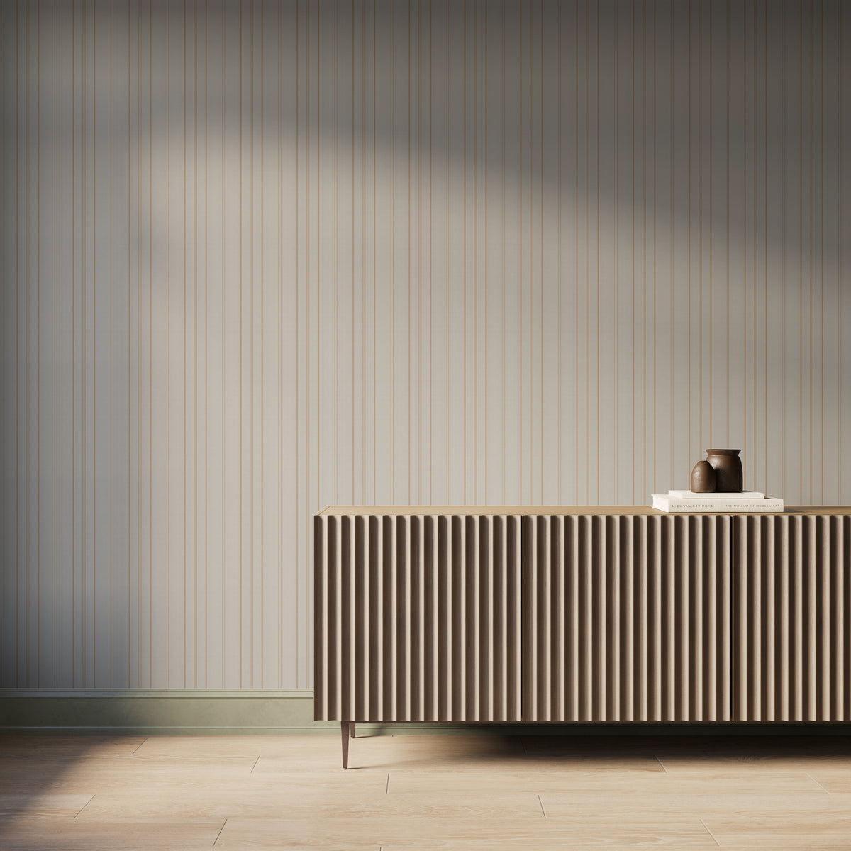 Windsor Wallpaper in Tan II, 52" x 132"